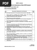 Format For CSR Proposal | PDF