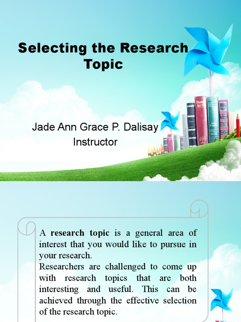 Selecting The Research Topic | PDF
