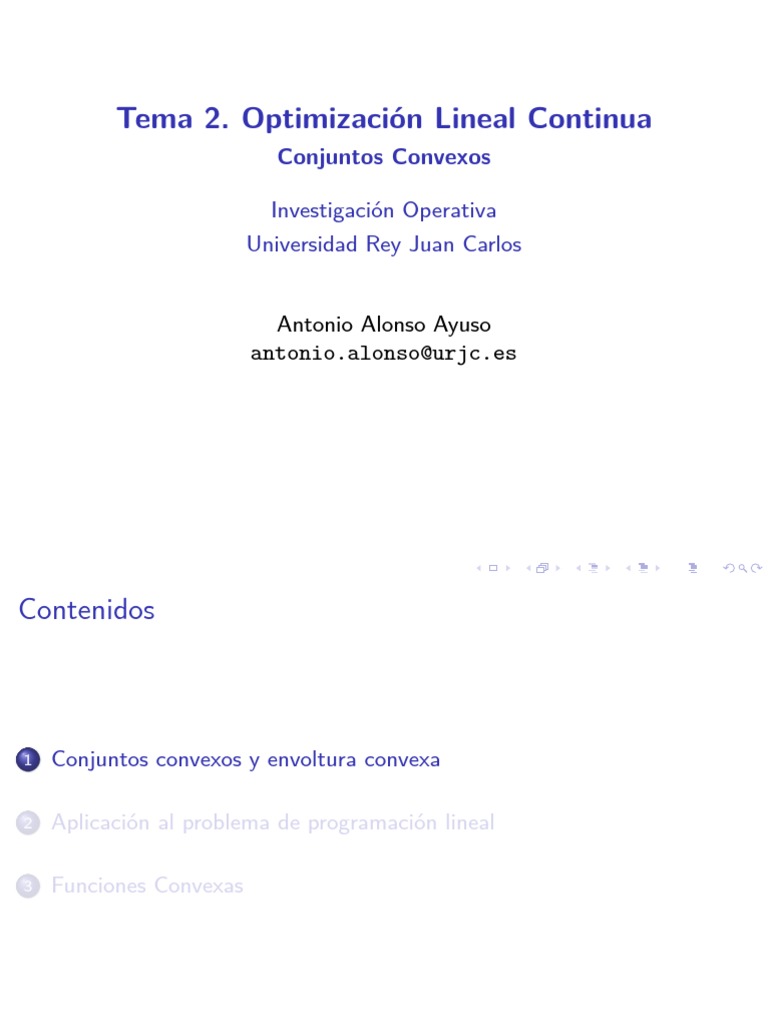 LP ConjuntosConvexos | PDF | Programación lineal | Conjunto convexo