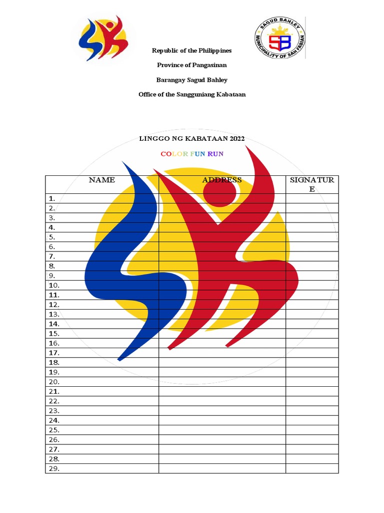 Fun Run Registration | PDF