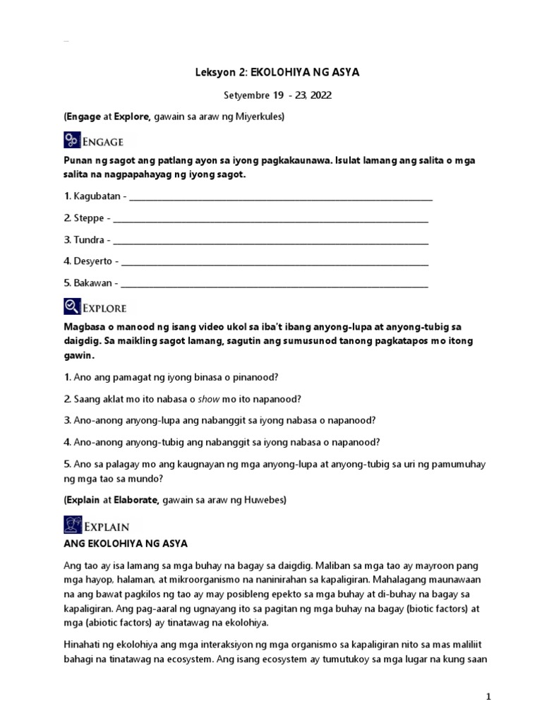 AP7 YUNIT 1 Modyul 2 | PDF