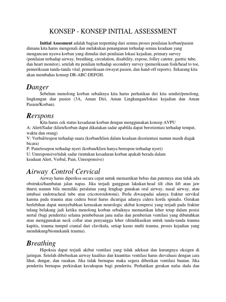 KONSEP Initial Assessment | PDF