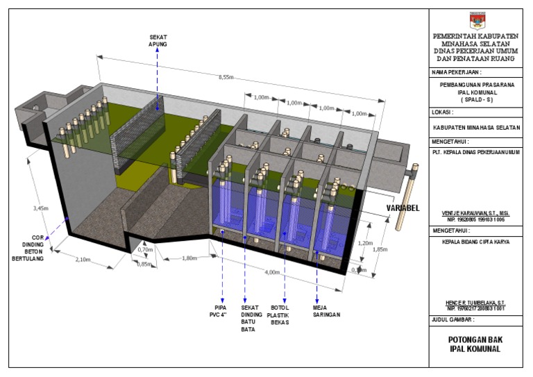 Spald - Potongan Bak Ipal Komunal | PDF
