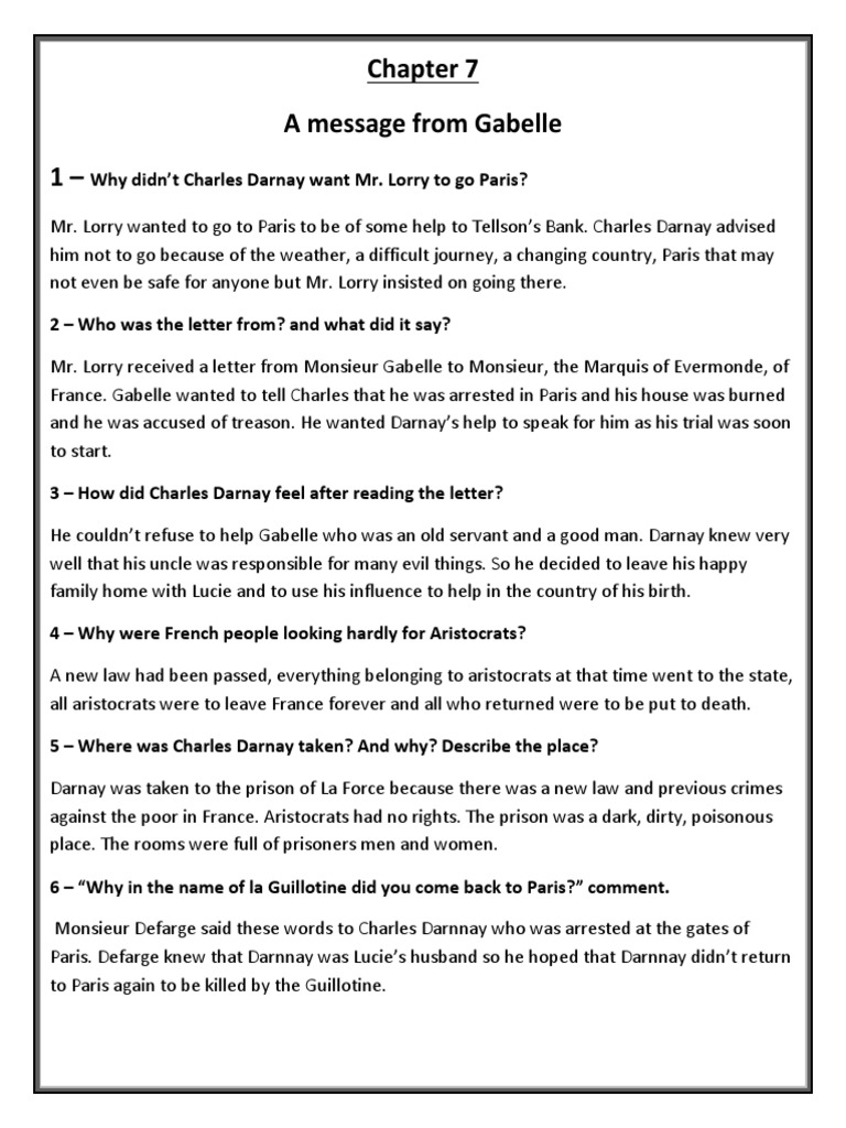 Charles Darnay's Paris Dilemma | PDF | A Tale Of Two Cities