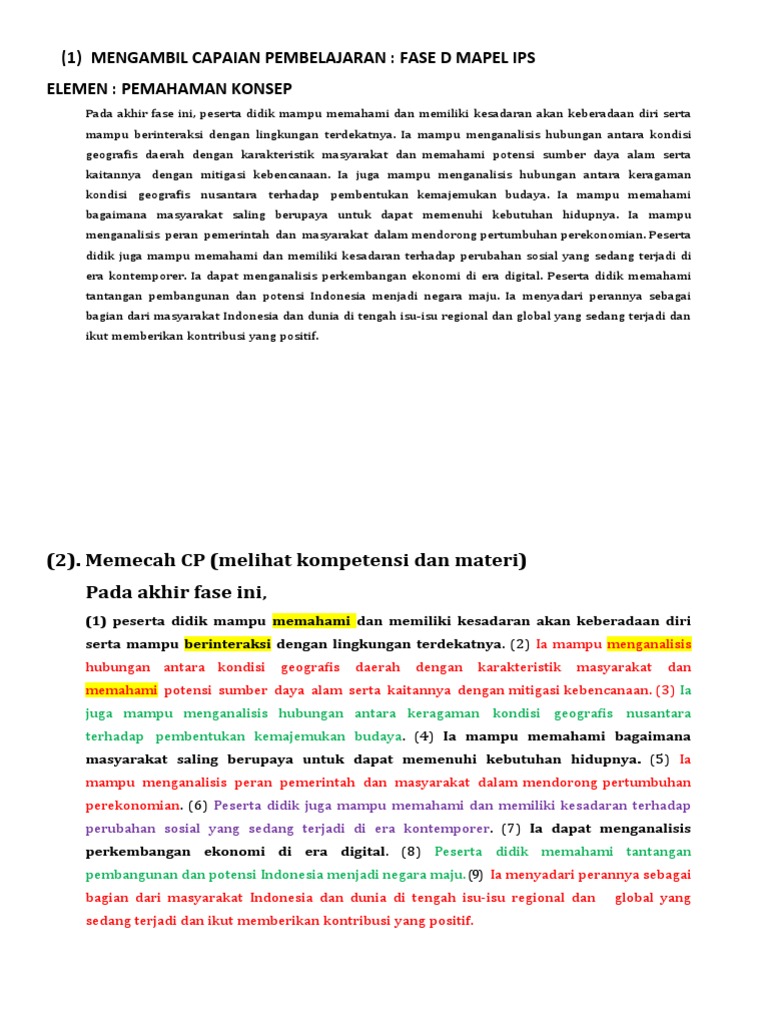 CP Ips Fase D Terbaru | PDF