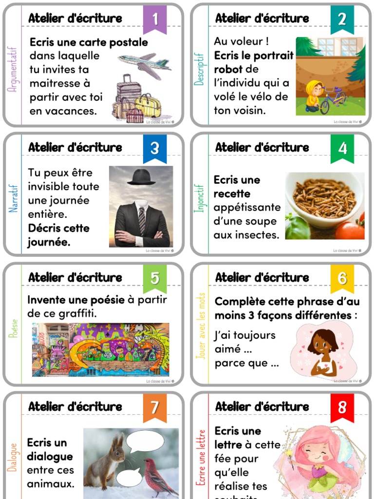 Ateliers d'écriture CE1 et CE2 | PDF