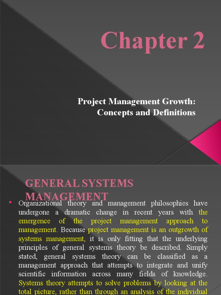 Project Management Growth: Concepts and Definitions | PDF | Project Management | Software ...