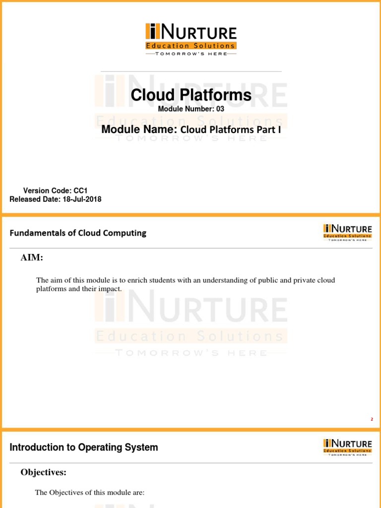 Cloud Platforms: Module Name | PDF | Cloud Computing | Open Stack