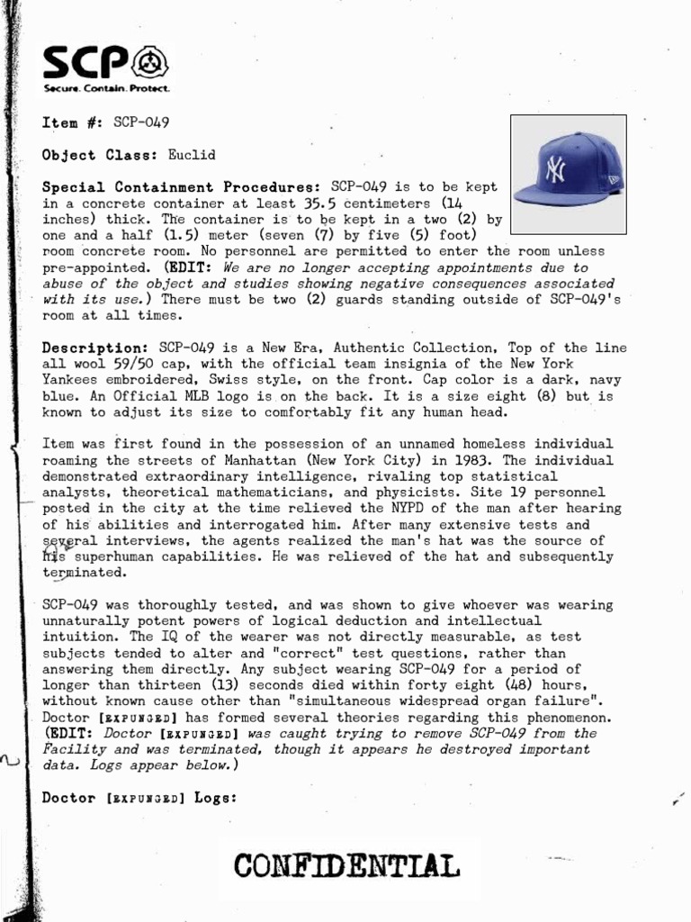 SCP 049 | PDF | Experiment | Intelligence Quotient