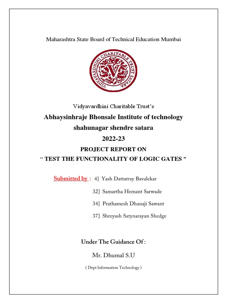 DTM Micro Projrct SY | PDF | Logic Gate | Digital Electronics