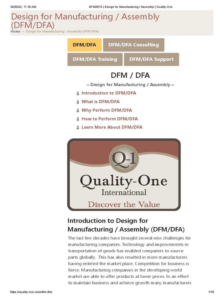 An Introduction to Design for Manufacturing and Assembly (DFM/DFA ... An Introduction to Design for Manufacturing and Assembly (DFM/DFA ...