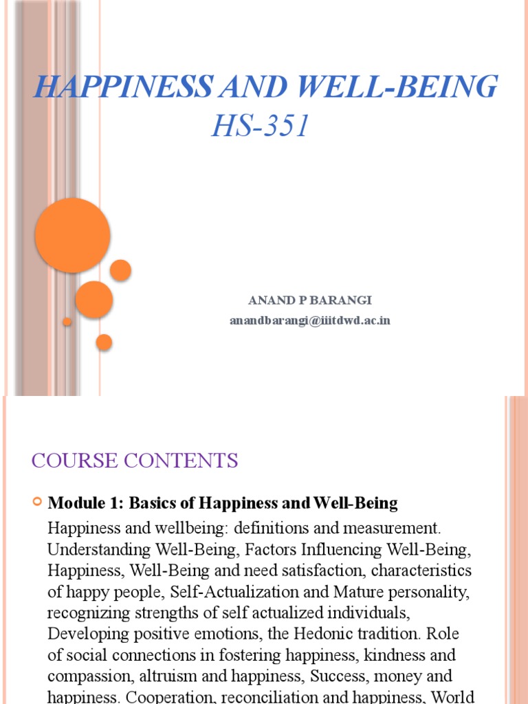 Understanding Happiness and Well-Being | PDF | Happiness | Quality Of Life