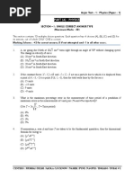 Physics Paper - 1 (Question Paper) | PDF | Mass | Tension (Physics)