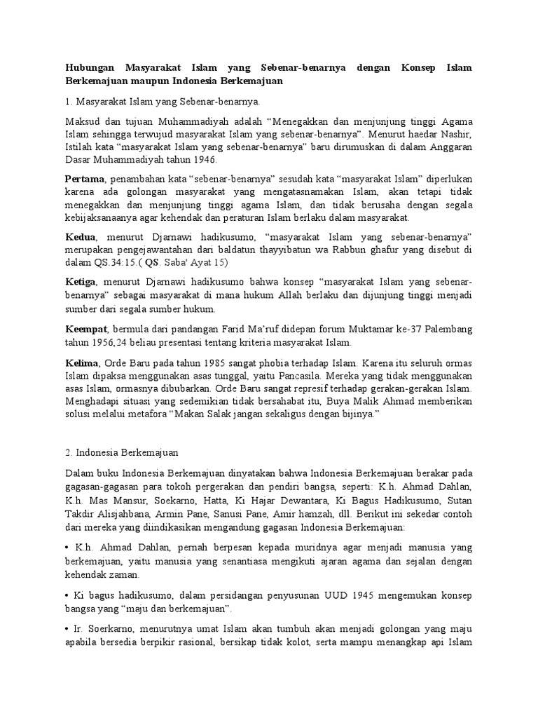 Konsep Indonesia Berkemajuan - Agil Triyani | PDF