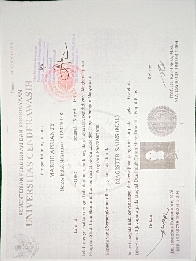 Marde Ijazah S2 | PDF