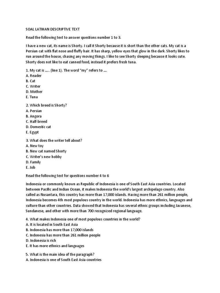 SOAL LATIHAN DESCRIPTIVE TEXT | PDF | Rose | Horticulture