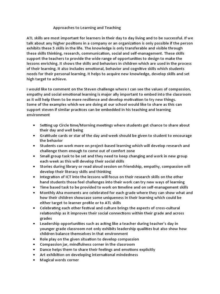 Approaches To Learning and Teaching | PDF | Learning | Teaching Method