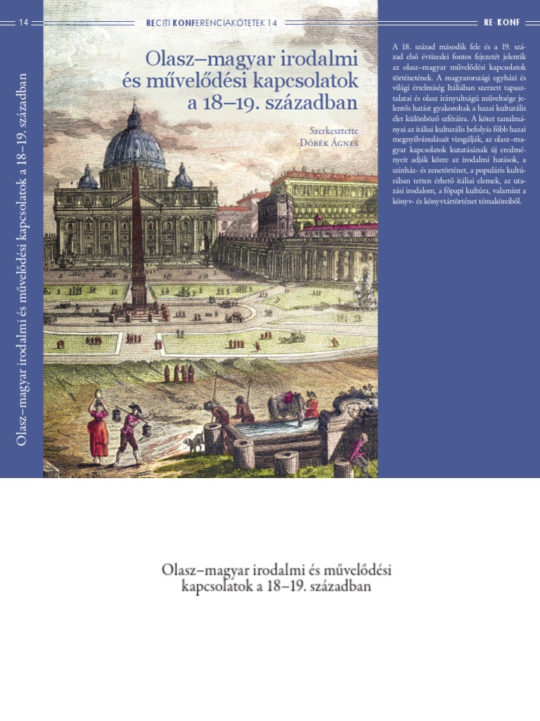 Olasz-Magyar Irodalmi És Művelődési Kapcsolatok A 18-19. Században | PDF