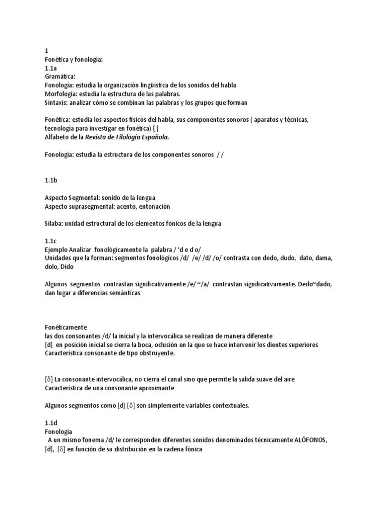 Fonética y Fonología del Español | PDF | Fonología | Palabra