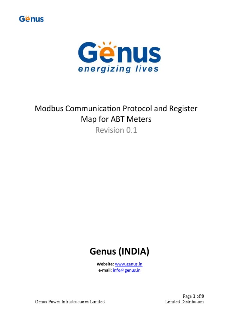 GPG269C-D Modbus Register | PDF | Ac Power | Computer Data
