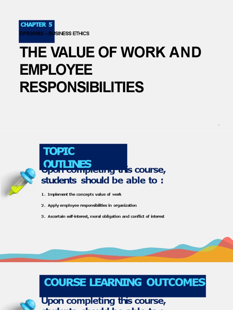 Work Value & Employee Responsibilities | PDF | Employment | Rights