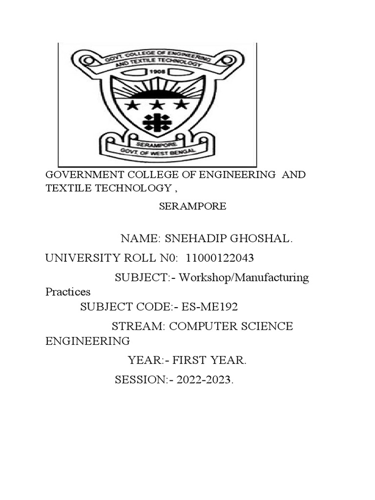 Government College of Engineering and Textile Technology | PDF