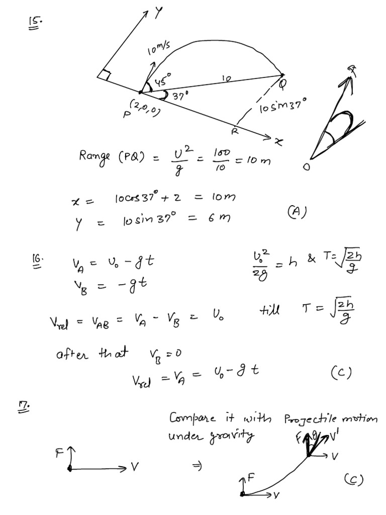 Kinematics 2D Sheet Solutions-46-67 | PDF