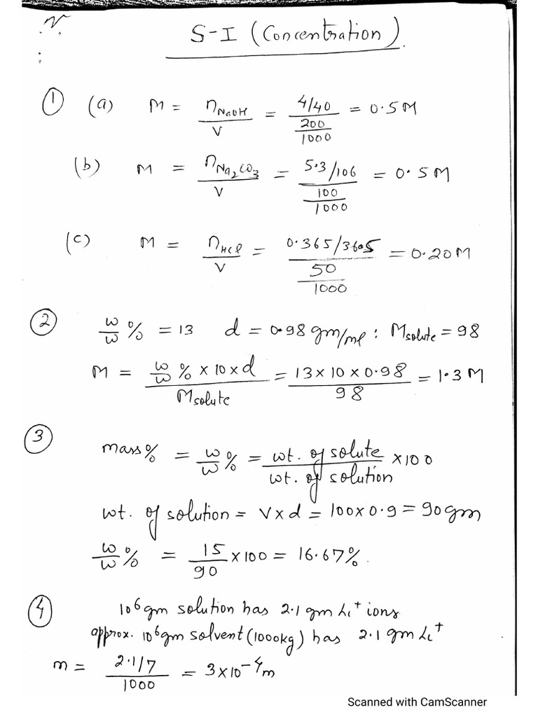 Concentration Terms S I II CRM | PDF