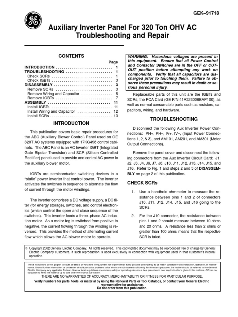 Gek 91718 | Download Free PDF | Power Inverter | Electrical Connector