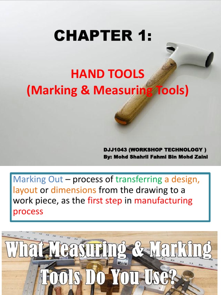Marking and Measuring Tools Overview | PDF | Blade | Hammer
