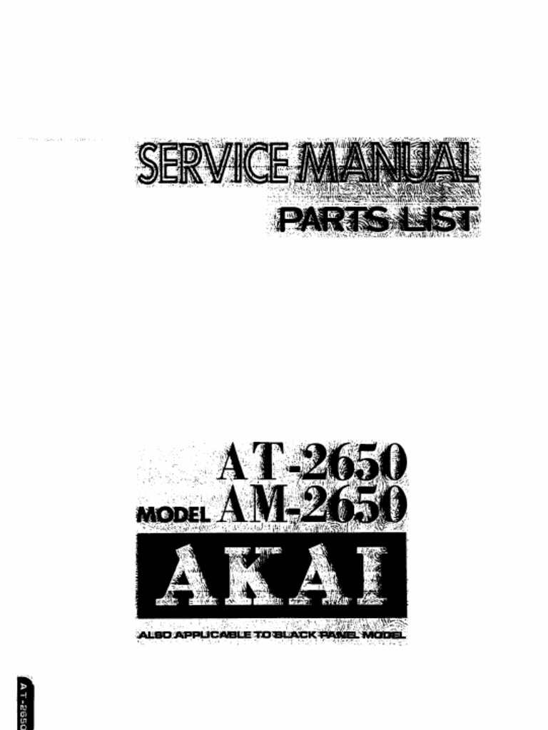 Akai AM 2650 Service Manual | PDF