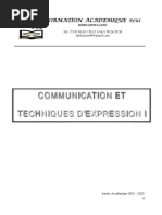 Techniques D'expression Et de Communication | PDF | la communication | Communication non verbale
