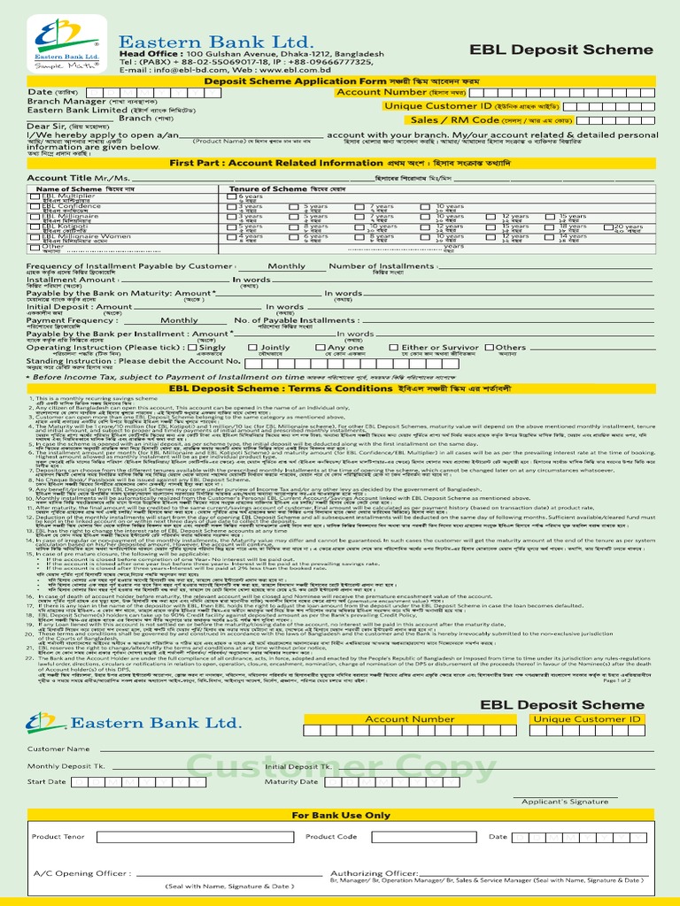 DPS Form For Individuals | PDF