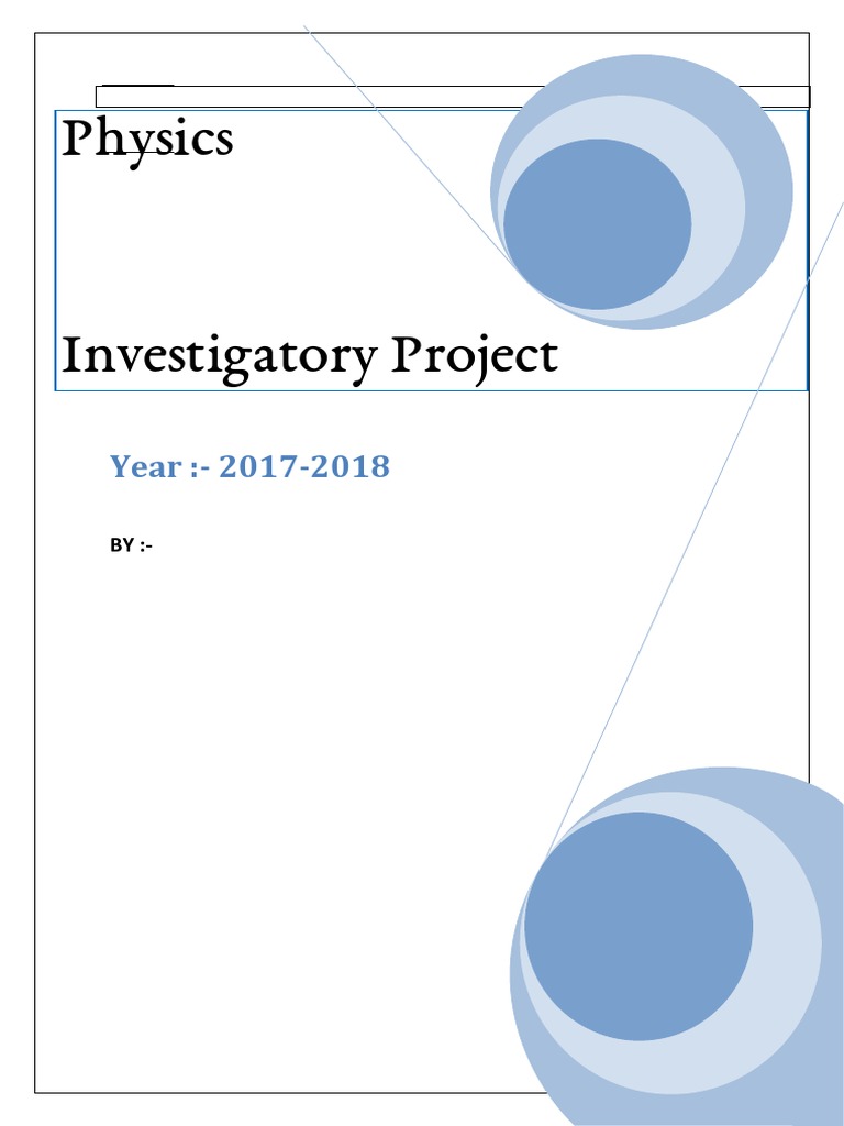 Physics Investigatory Project Refractive Index Measurement | PDF ...