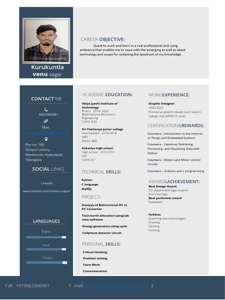 Venu Dec Resume | PDF | Computing