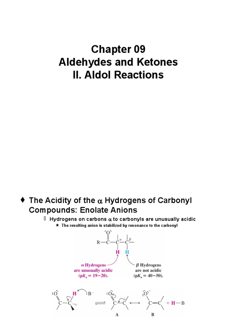 Aldol Reactions in Carbonyl Chemistry | PDF | Ketone | Aldehyde