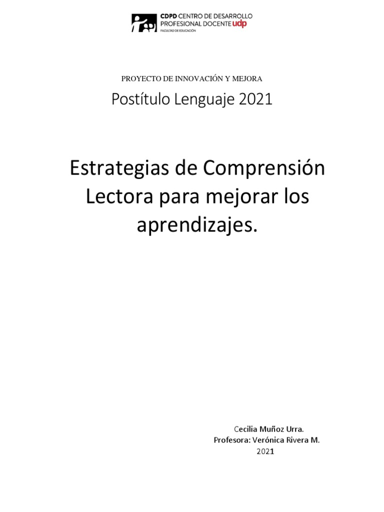 Estrategias para Mejorar Comprensión Lectora | PDF | Comprensión ...