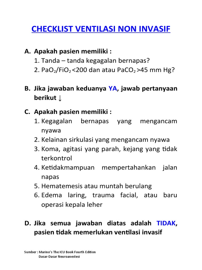 Kriteria Intubasi Dan Ekstubasi | PDF