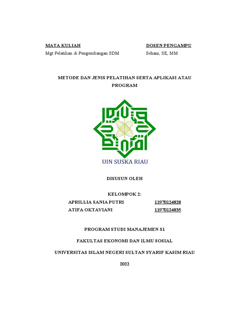 Kel 2 - Metode Dan Jenis Pelatihan Serta Aplikasinya | PDF