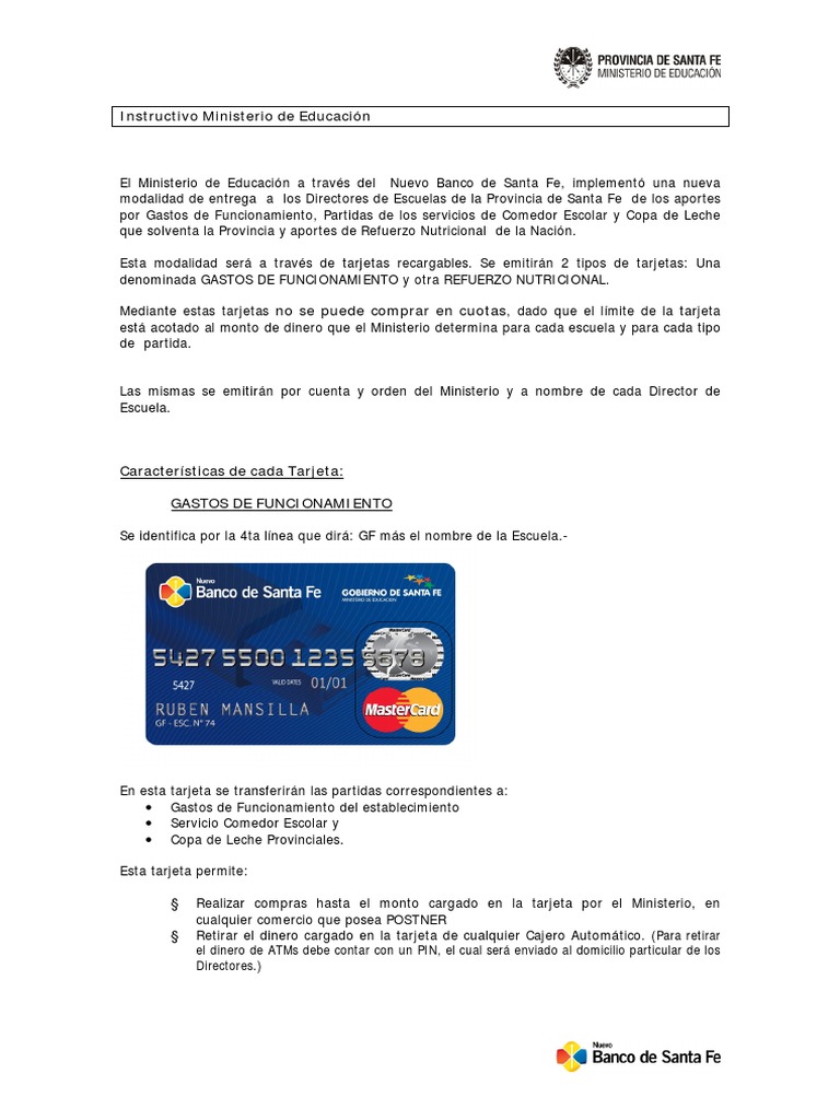 Instructivo Implementacion Gastos de Funcionamiento | PDF