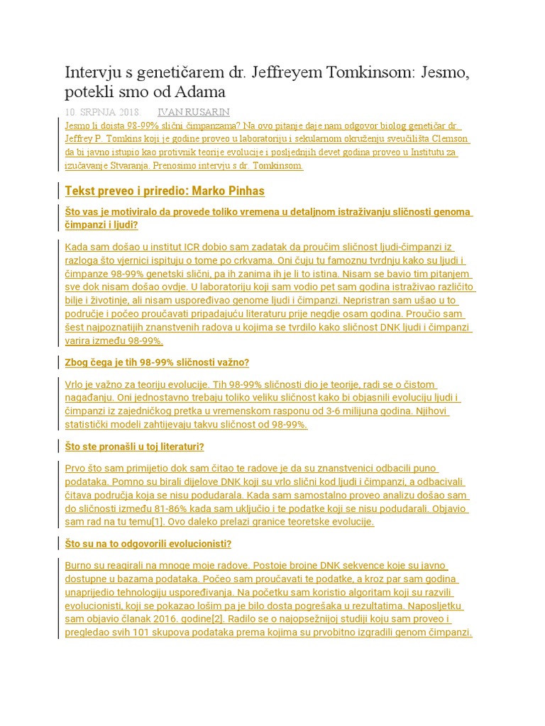 Tomkins Evolucija | PDF