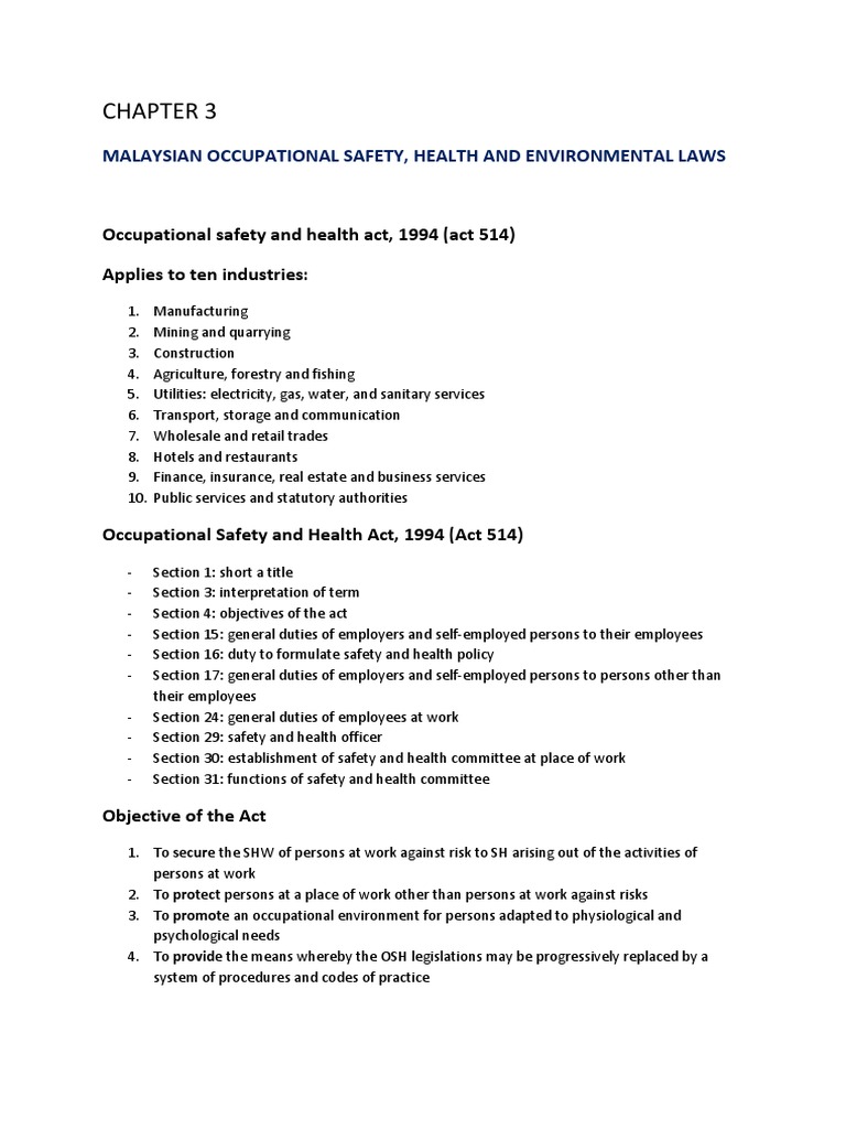 Chapter 3 Opm538 | PDF | Occupational Safety And Health | Employment