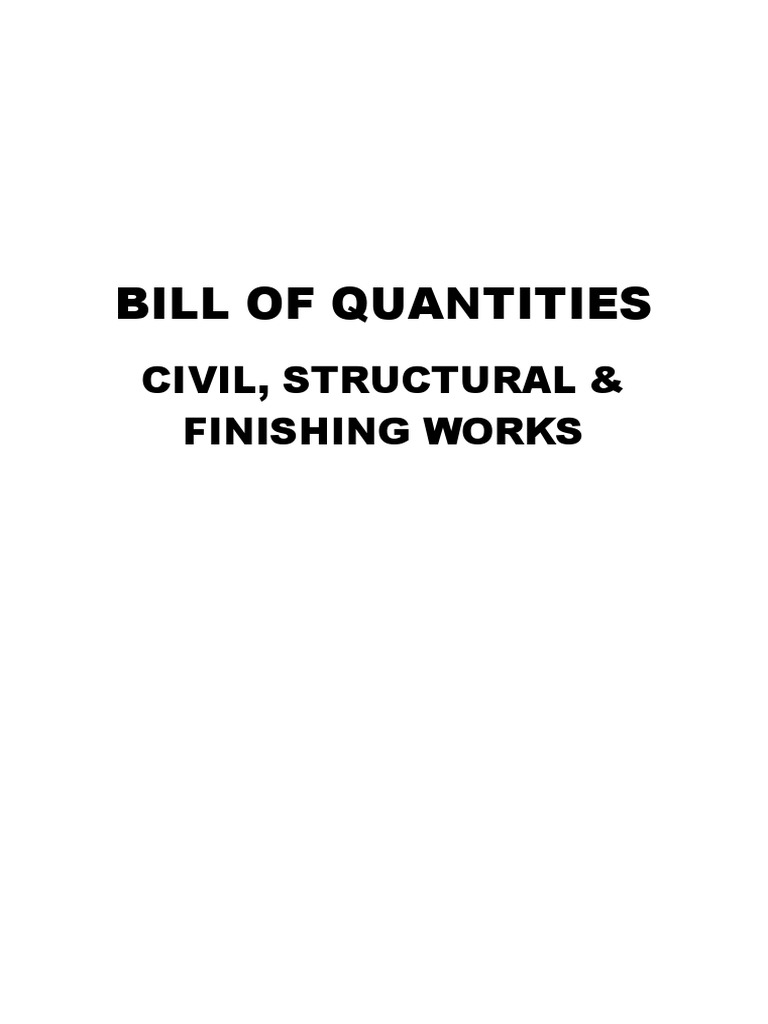 Boq - Civil | Download Free PDF | Concrete | Asphalt