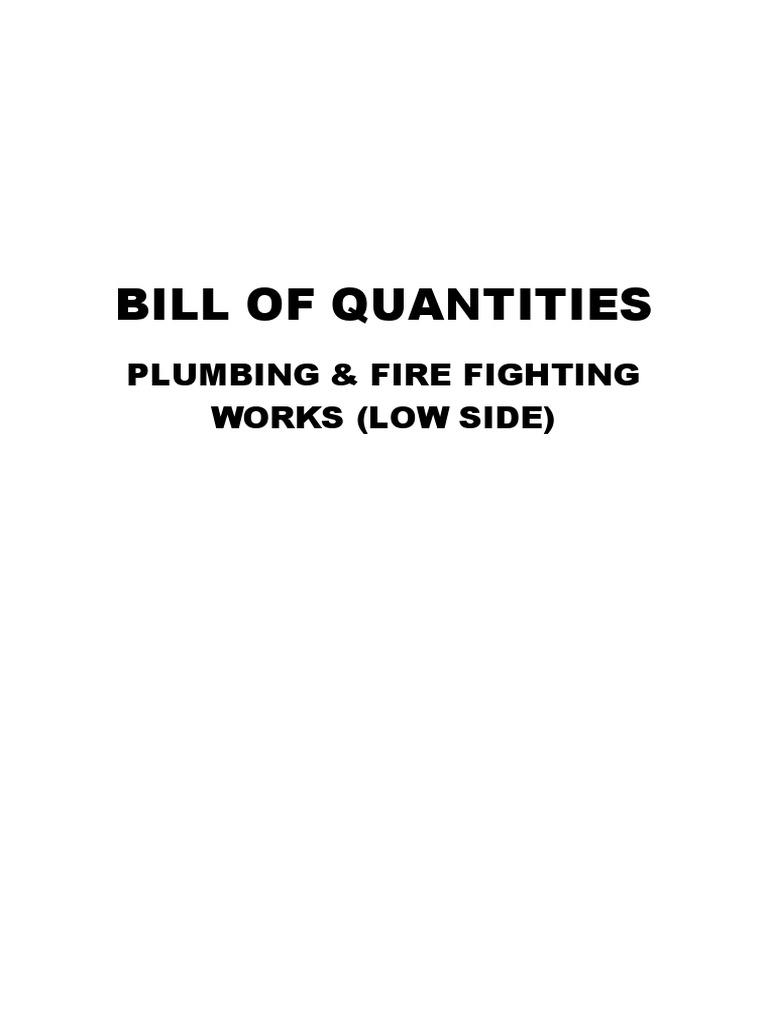 Plumbing Boq | PDF | Plumbing | Pipe (Fluid Conveyance)