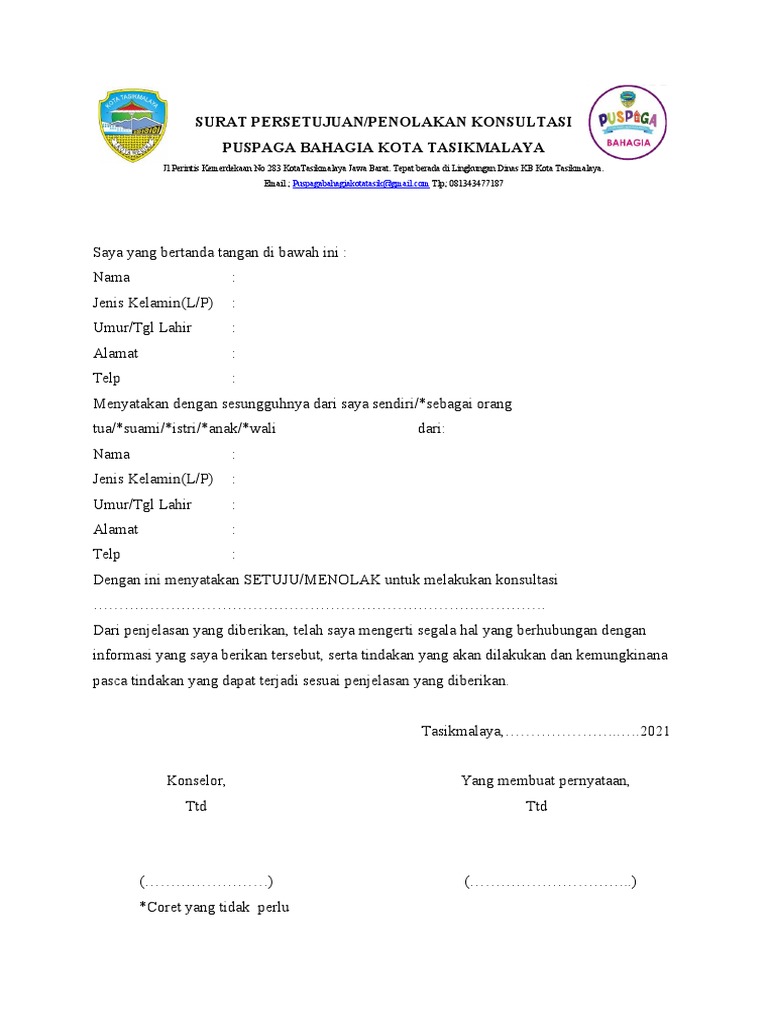 Contoh Format Informed Consent | PDF