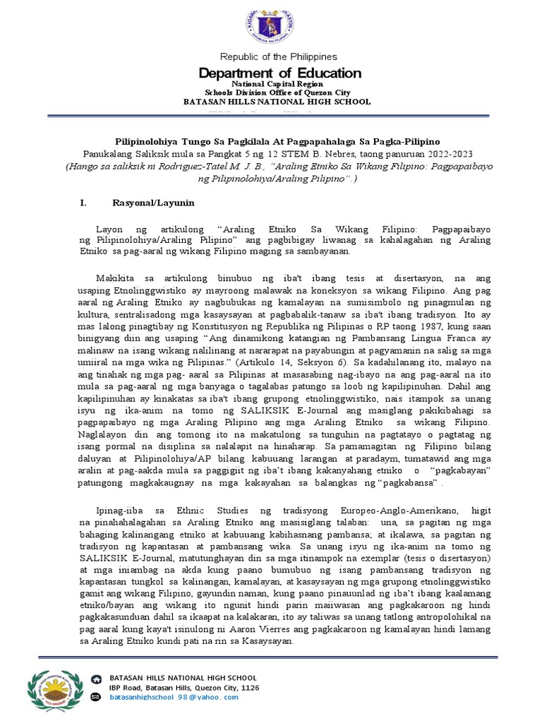 G5 Panukalang Saliksik | PDF