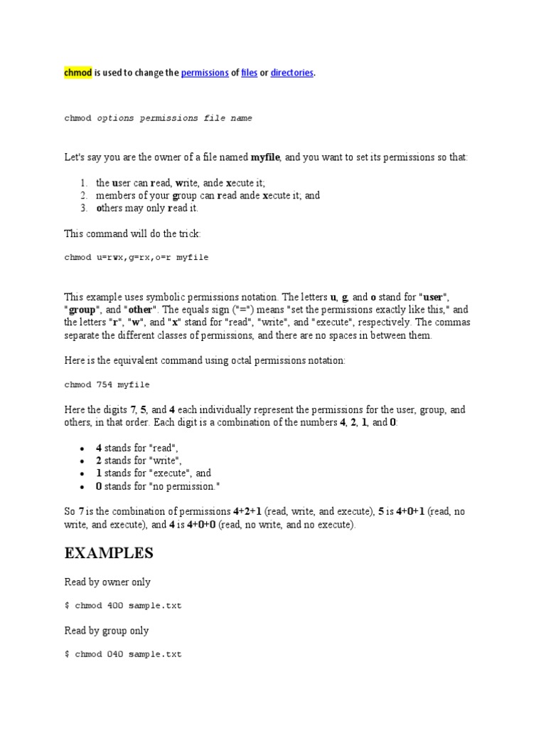 Chmod | PDF | System Software | Operating System Technology