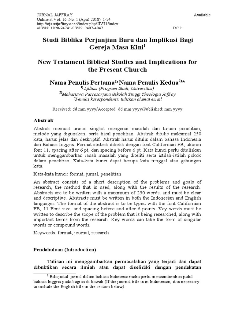 New Template-Jaffray Journal | PDF | Sains & Matematika