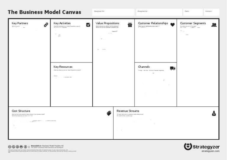 Business Model Canvas A1 Size | PDF | Business Model | Pricing