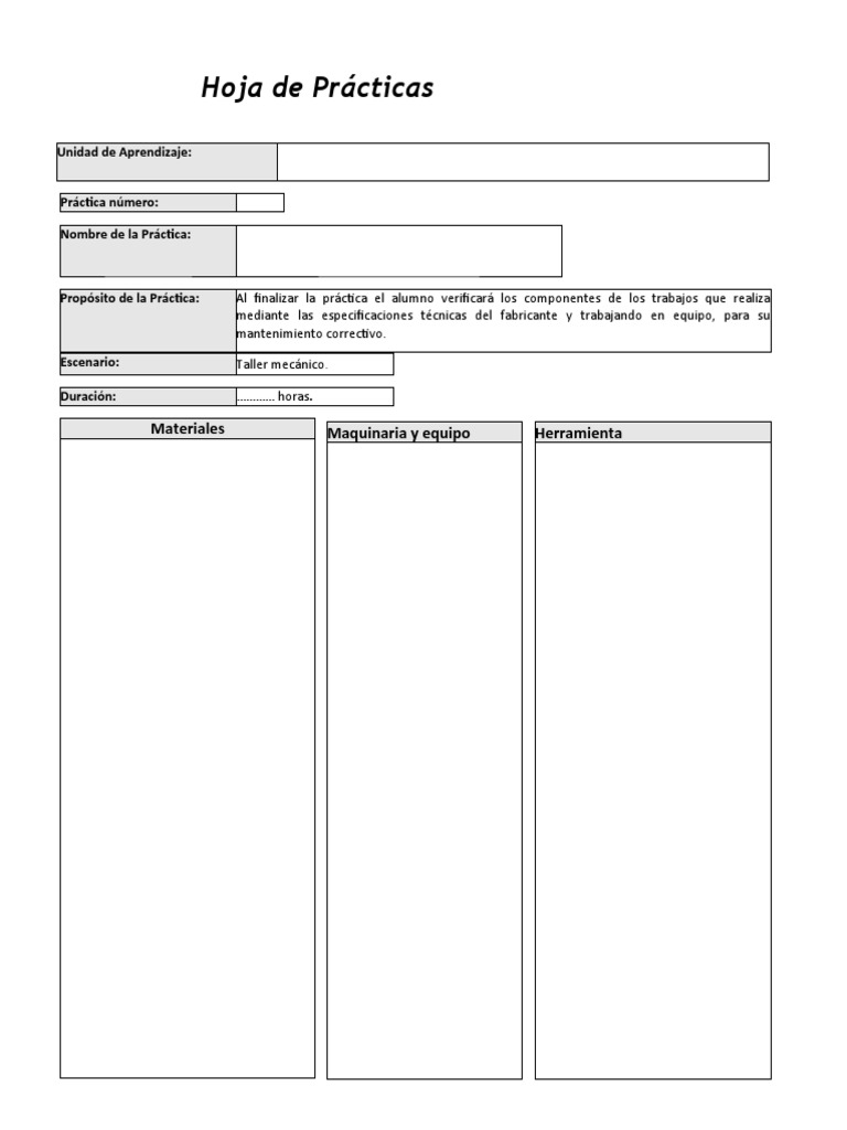Hoja de Prácticas | PDF | Coche | Educación más alta